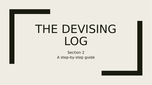 AQA GCSE Drama - DEVISING LOG | Teaching Resources AQA GCSE Drama - DEVISING LOG | Teaching Resources