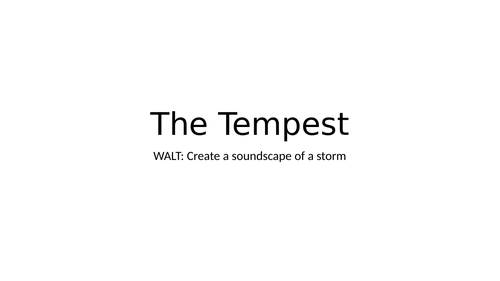 The Tempest - Year 4 Drama Resource Pack | Teaching Resources