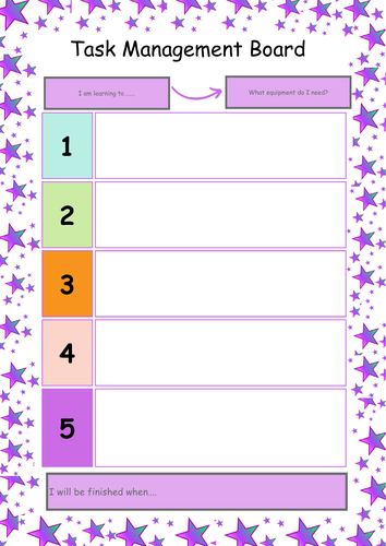 Star theme-Task Management Board | Teaching Resources