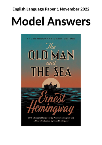 AQA Language Paper 1 November 2022 Model Answers | Teaching Resources