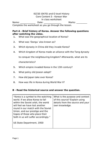 Korean War teaching slides | Teaching Resources