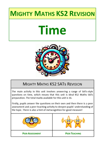 Mighty Maths KS2 SATs Time Revision | Teaching Resources