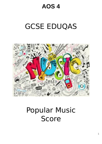 AOS 4: Popular Music EDUQAS | Teaching Resources