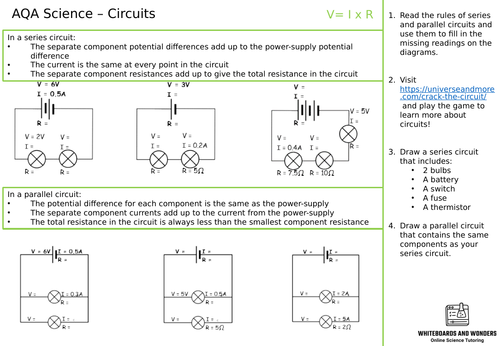 AQA - Electricity - Circuits | Teaching Resources AQA - Electricity - Circuits | Teaching Resources