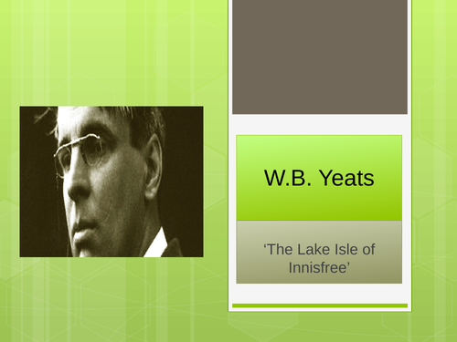 'The Lake Isle of Innisfree' by W.B. Yeats | Teaching Resources