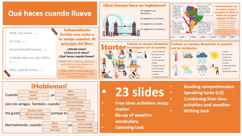 Viva 1, Module 2.3 - Qué haces cuando llueve | Teaching Resources