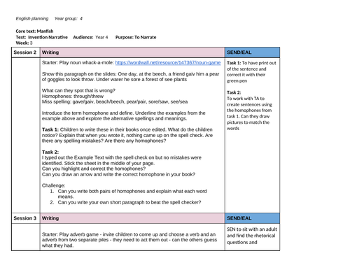 6 week unit of work - Manfish (Planning and resources) | Teaching Resources