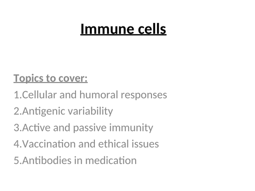 Cell recognition and the immune system - A LEVEL BIOLOGY | Teaching ...