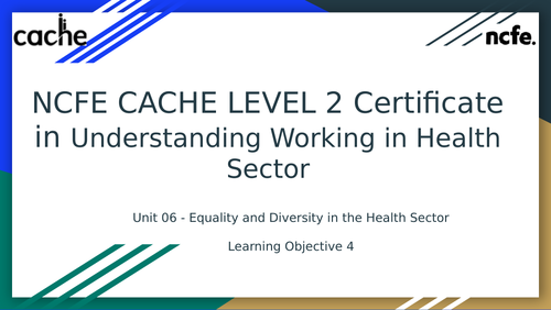 Unit 06 - Equality and Diversity - Level 2 CACHE certificate in ...