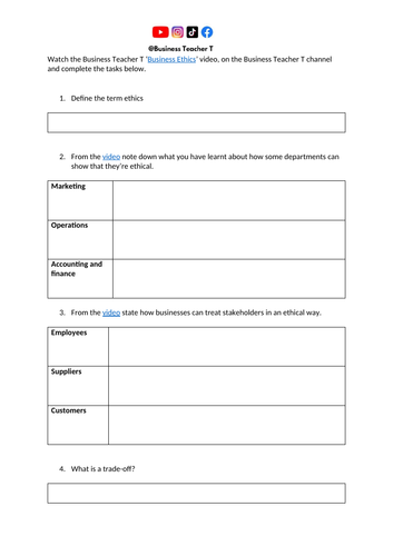 Business Ethics | Teaching Resources