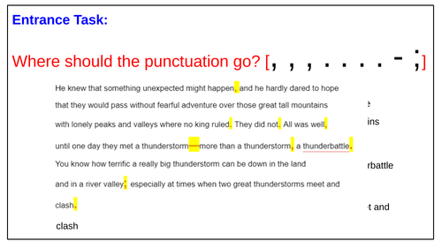 The Hobbit - Using sentences for effect | Teaching Resources