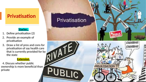 Igcse Edexcel Economics Privatisation Teaching Resources