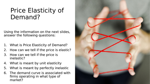 Price Elasticity of Demand | Teaching Resources