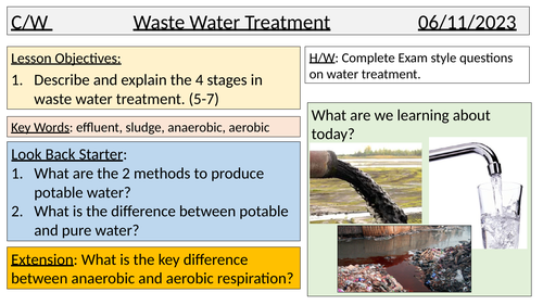 Waste water treatment GCSE Chem | Teaching Resources
