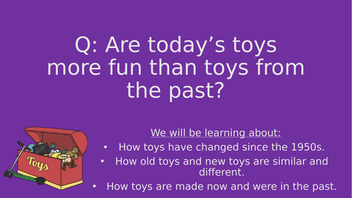 KS1 History: Toys from the Past | Teaching Resources