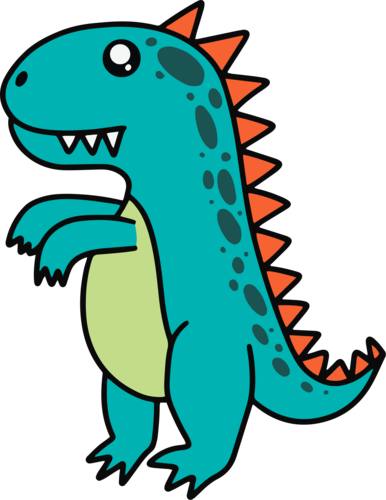 Cute Dinosaur Clipart- 30 clip arts - With Colors and Black and White ...