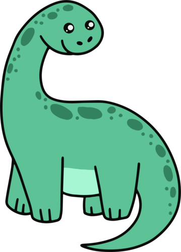Cute Dinosaur Clipart- 30 clip arts - With Colors and Black and White ...