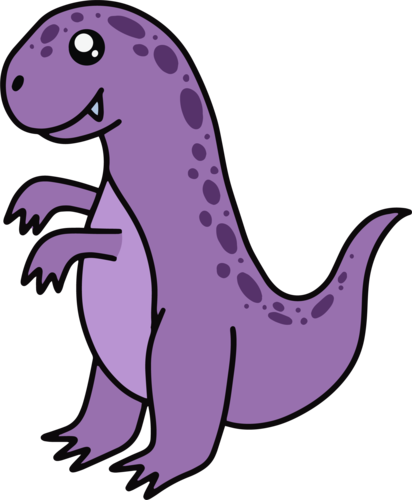 Cute Dinosaur Clipart- 30 clip arts - With Colors and Black and White ...