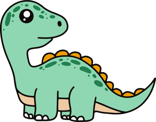 Cute Dinosaur Clipart- 30 clip arts - With Colors and Black and White ...