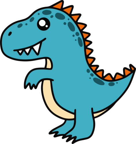 Cute Dinosaur Clipart- 30 clip arts - With Colors and Black and White ...