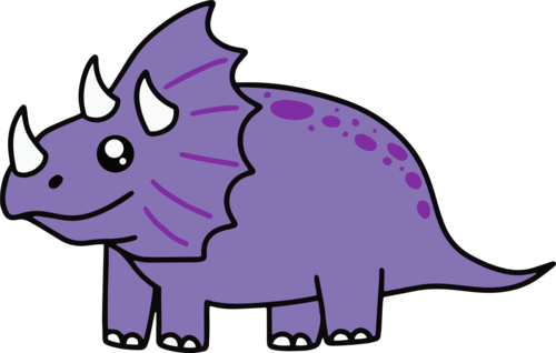 Cute Dinosaur Clipart- 30 clip arts - With Colors and Black and White ...