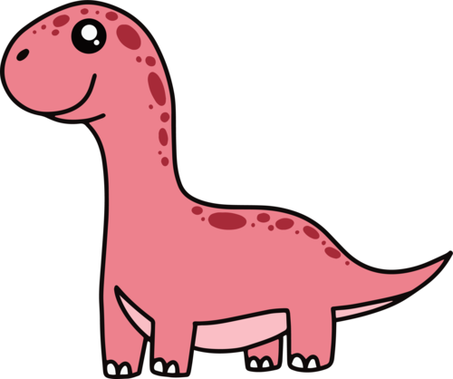 Cute Dinosaur Clipart- 30 clip arts - With Colors and Black and White ...