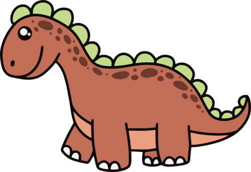 Cute Dinosaur Clipart- 30 clip arts - With Colors and Black and White ...