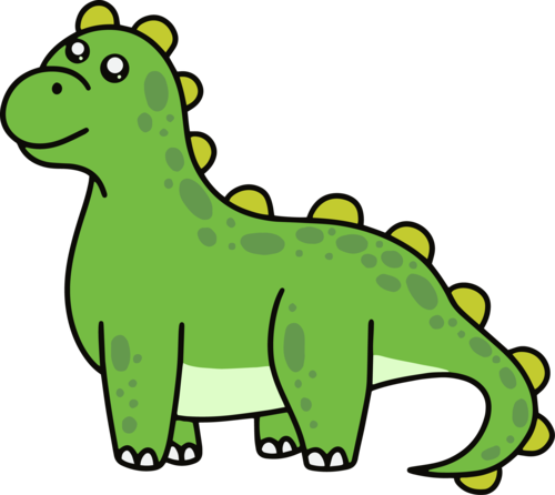 Cute Dinosaur Clipart- 30 clip arts - With Colors and Black and White ...