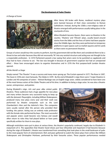 Historic Environment, 2026: The Growth of Elizabethan Theatre ...