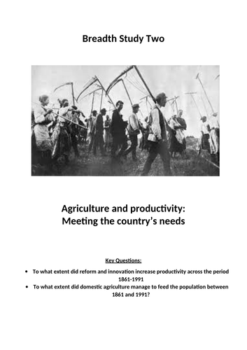 Breadth Study Two the Making of Modern Russia Productivity and meeting ...