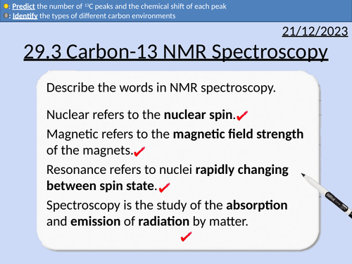 OCR A level Chemistry: Chromatography and Spectroscopy | Teaching Resources