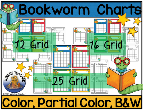 Bookworm Sticker Charts Printable Reading Incentive Reward ...