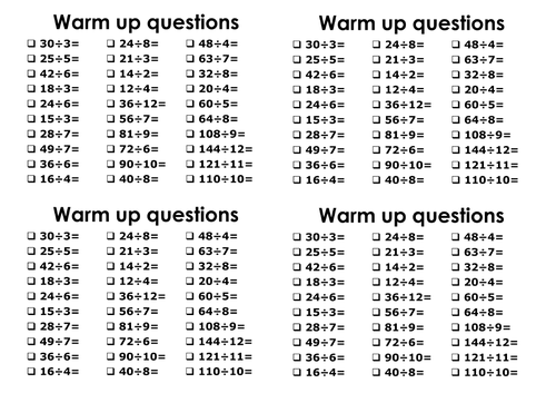 Four Operations Numeracy Powerpoint Lesson Ks2 Ks3 Teaching Resources