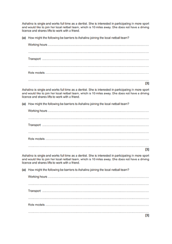 OCR Sport Studies - R184 Topic 1 Resource starter pack | Teaching Resources