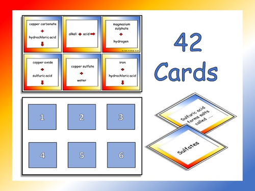 Reaction of Acids With Metals, Bases and Carbonates Find the Pair Game ...