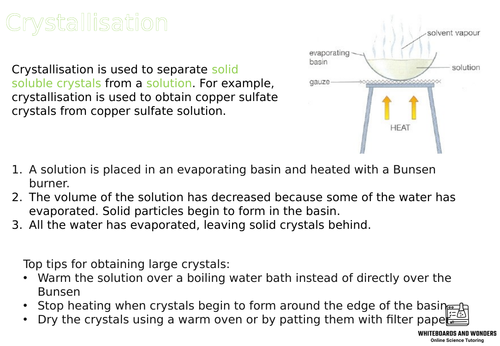 AQA - Atomic Structure and The Periodic Table - Separation Techniques ...