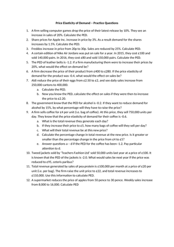 EDEXCEL A level Economics PED | Teaching Resources