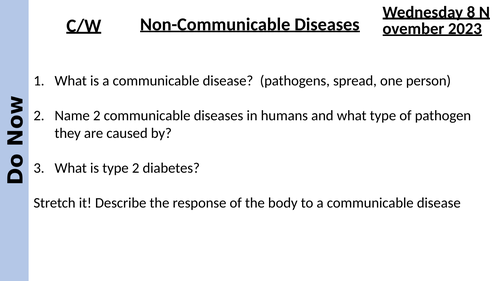 Introduction to non-communicable disease | Teaching Resources