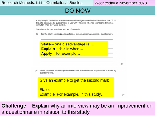 L11: Correlational Studies - Research Methods - AQA Psychology ...