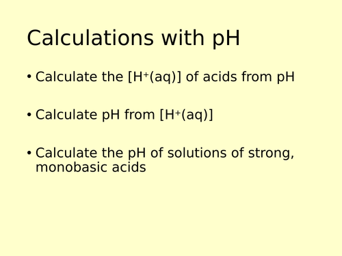 A-level chemistry: Acids and bases | Teaching Resources