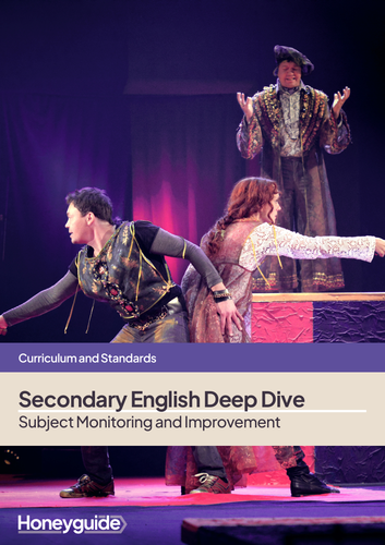 Secondary English Deep Dive and Subject Knowledge Pack | Teaching Resources