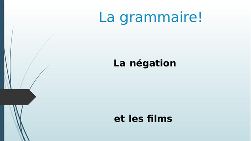 La grammaire - negation | Teaching Resources