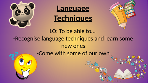KS2-KS3 Language Techniques PowerPoint | Teaching Resources