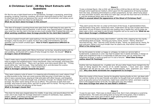A Christmas Carol Abridged for struggling readers with questions ...
