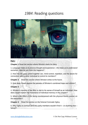 1984: Reading Questions | Teaching Resources