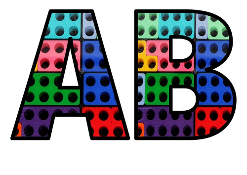 Maths - Colourful - Numicon- Instant Display Letter Lettering Set Whole ...