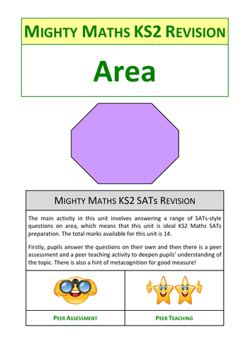 Mighty Maths KS2 SATs Area Revision | Teaching Resources