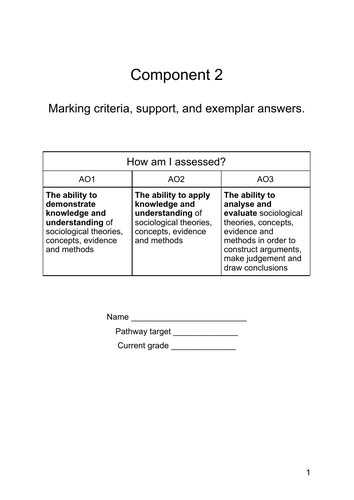 Sociology exam writing practice booklet - Social Stratification and ...