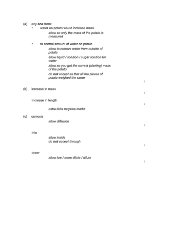 GCSE Science B1 Cell structure and transport Powerpoints and exam ...