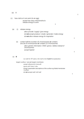 GCSE Science B1 Cell structure and transport Powerpoints and exam questions | Teaching Resources
